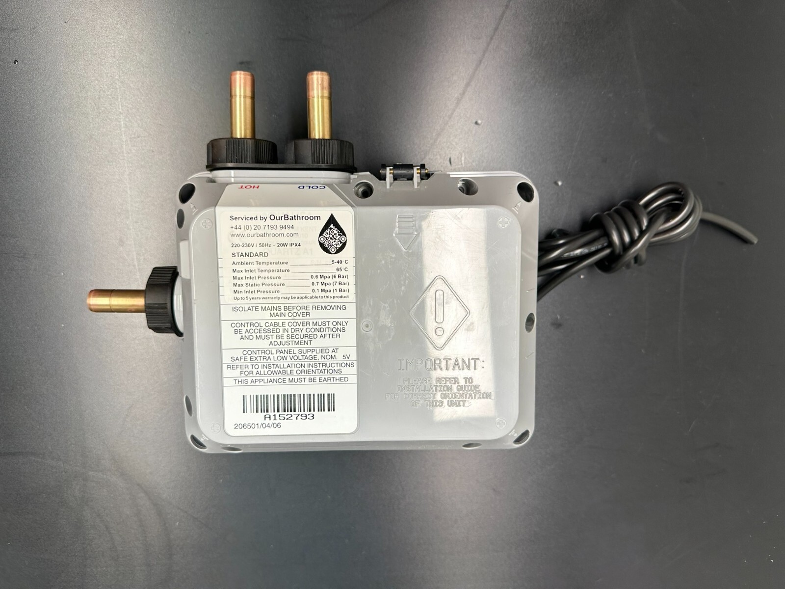 Aqualisa Digital Grey A1 and A2 type Processor with 5 years Warranty ...