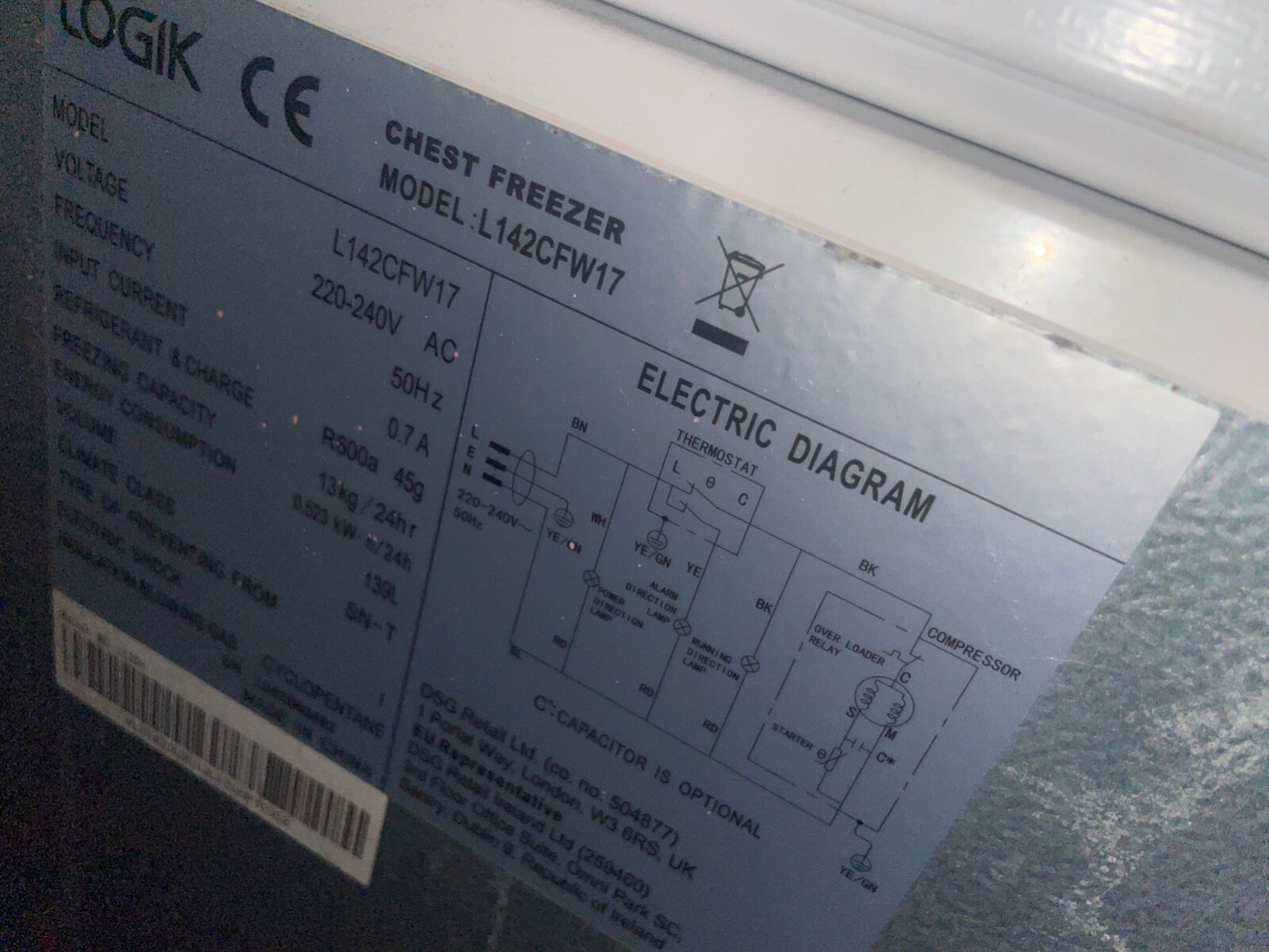 Logik Chest Freezer | eBay UK
