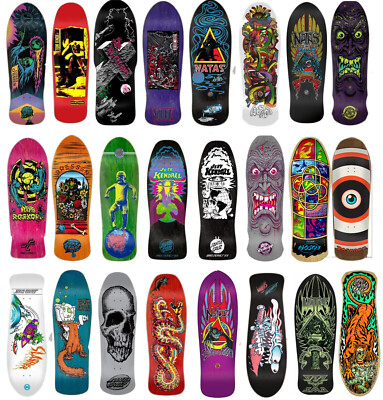 SANTA CRUZ - Old School Reissue Skateboard Deck - Assorted Pro Decks ...