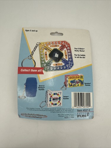 Twister Keychain 1998 Hasbro Milton Bradley Basic Fun Travel Game Toy ...