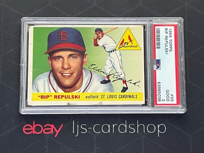 1955 Topps Rip Repulski #55 St Louis Cardinals PSA 2 J1 | eBay