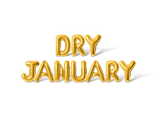 DRY JANUARY Letter Balloon Banner - Health Campaign Party Supply ...