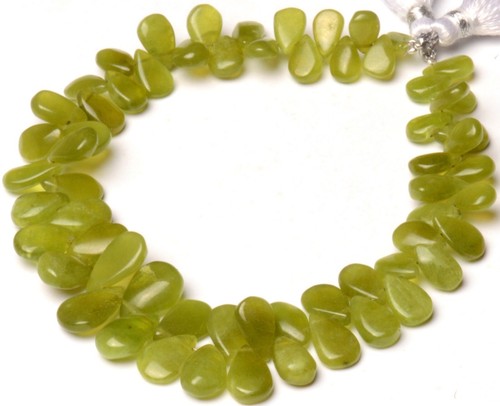 Green Idocrase/Vesuvianite Gem 7x5 to 11x8 mm Size Pear Beads for ...