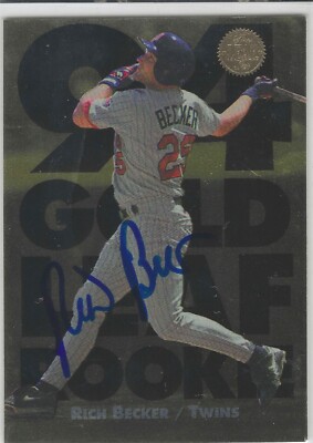 Rich Becker Auto - Signed Autograph 1994 Leaf Gold Leaf Rookies #16 ...