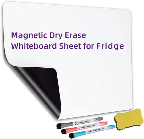 Magnetic Whiteboard for Fridge, 12 X 8 Inches Magnetic Dry Erase ...