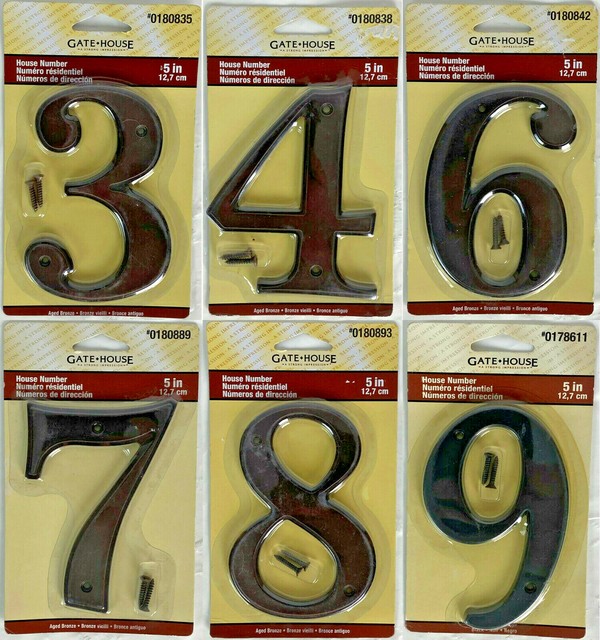 Gatehouse House Number Black 5" Solid Zinc #9 Item # 0178611 - for sale ...