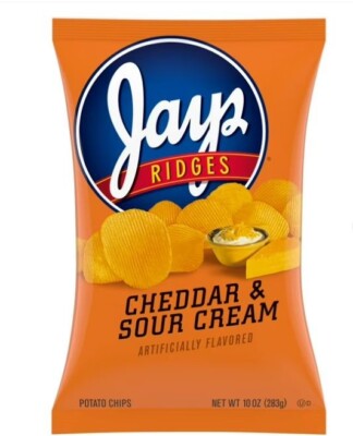 Jays Ridges Potato Chips, Cheddar and Sour Cream, 8oz Bag | eBay