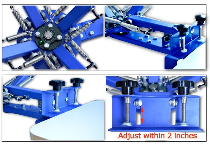 Enhanced 4 Color Silk Screen Printing Machine 1 Station Press Printer ...