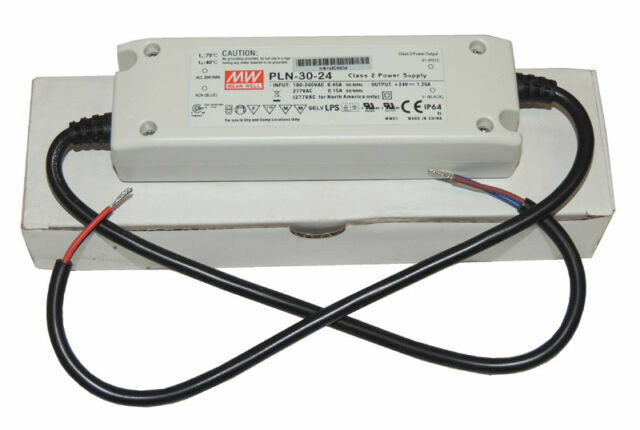 3 X Mean Well MW Pln-30-24 LED Driver Single Output 24v 1.25a Ip64 ...