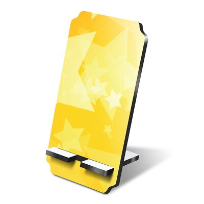 1x 5mm MDF Phone Stand Yellow Stars Pattern Star Design Kids #46511 ...