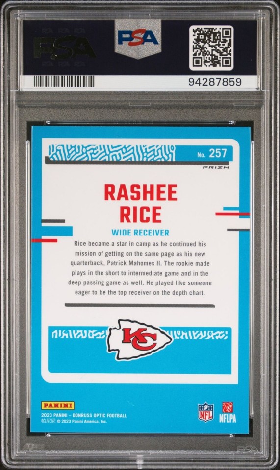 2023 Donruss Optic Rashee Rice Rookie Card #257 HOLO PSA 10 | eBay