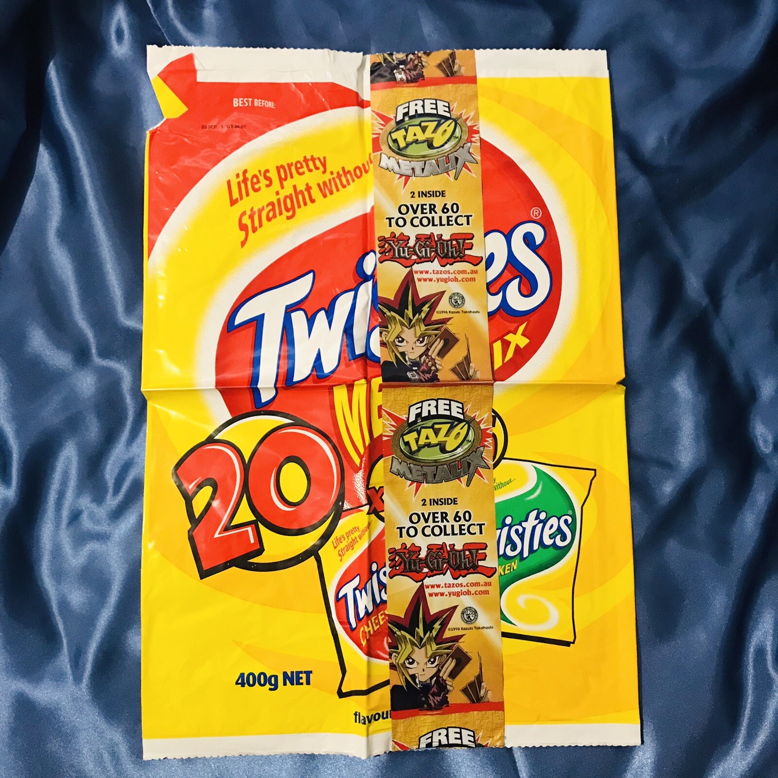 HOLY GRAIL YUGIOH Tazo Metalix HUGE Twisties Chip Packet Promotional ...