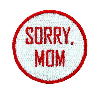 Patch ecusson brode backpack sorry mom biker moto thermocollant motard ...