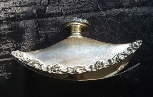 Antique Victorian Art Nouveau Silver Plate Rocker Ink Blotter 4 In Long ...