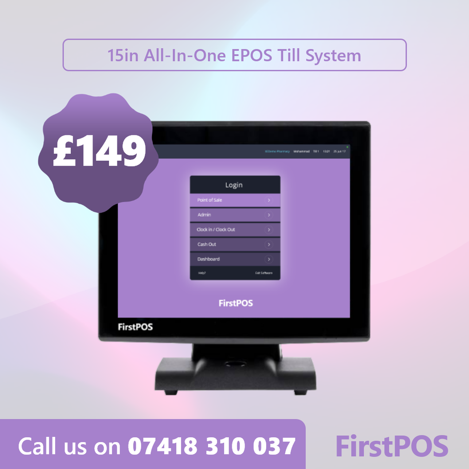 15 " POS EPOS Cash register Till System Touch Screen | eBay UK