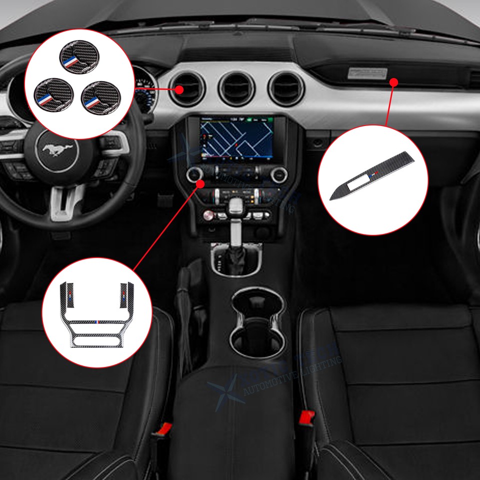 Center Air Vent Touch Screen Passenger Dash Cover Kit For Ford Mustang ...