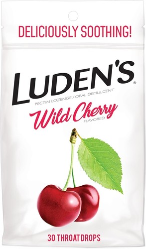 NEW Ludens Wild Cherry Throat Drops Deliciously Soothing 30 Drops 1 Bag | eBay