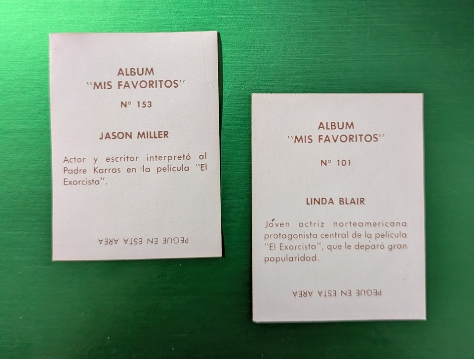 1978 MIS FAVORITOS The Exorcist Movie SET SP JASON MILLER LINDA BLAIR ...