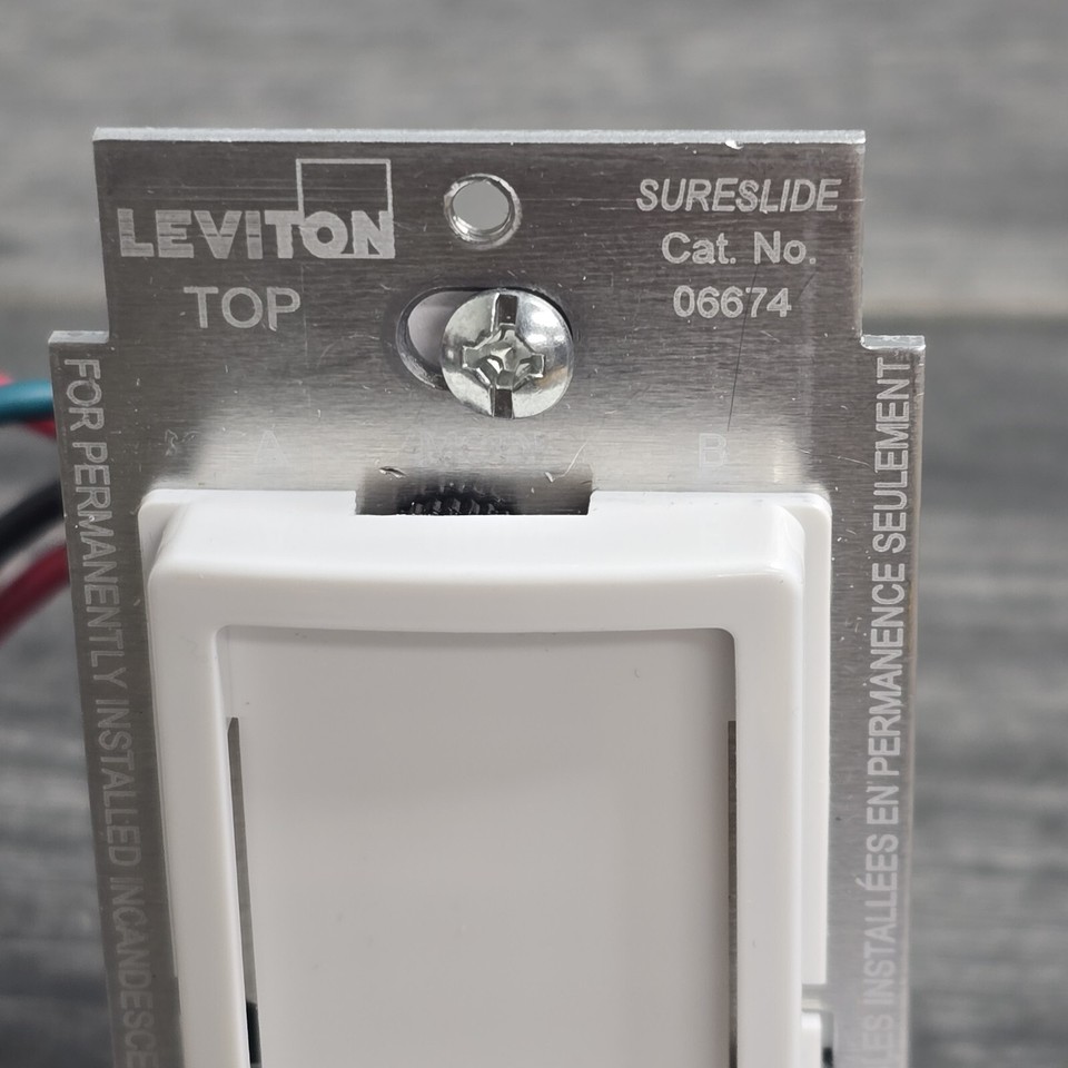 Leviton SureSlide Dimmer Switch for LED Halogen & Incandescent Bulbs ...