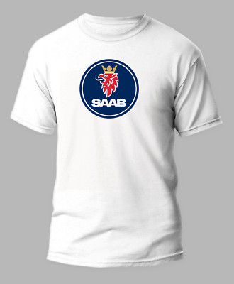 SAAB Vintage Car Logo White 50/50 T-Shirt - Sizes S-XL | eBay