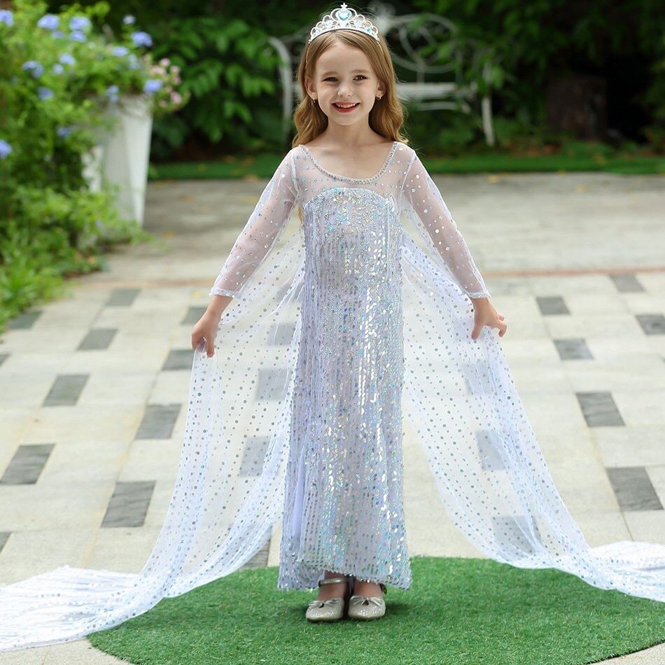 Girls Princess Dress Costume Kids Halloween Cosplay Birthday Party ...