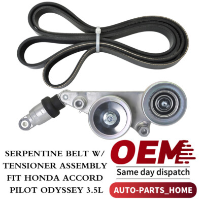 31170-R70-A01 Tensioner Assembly w/ Belt For 2010 Honda Accord Odyssey ...