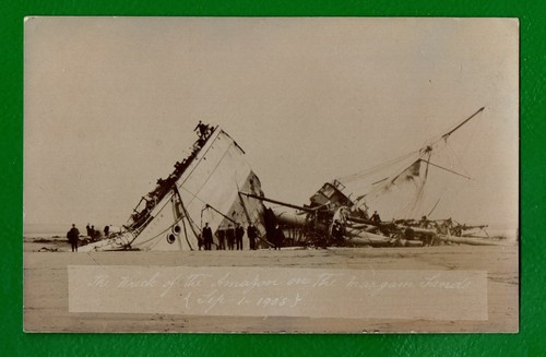 Shipwreck Port Talbot Wales The Amazon 1908 Penarth Captain. 20 men ...