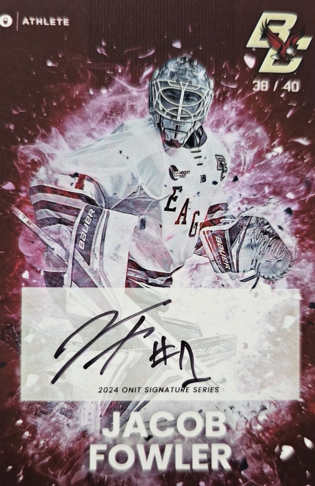 Jacob Fowler 38/40 Limited, Autographed, 2023-24 ROOKIE season, BC ...