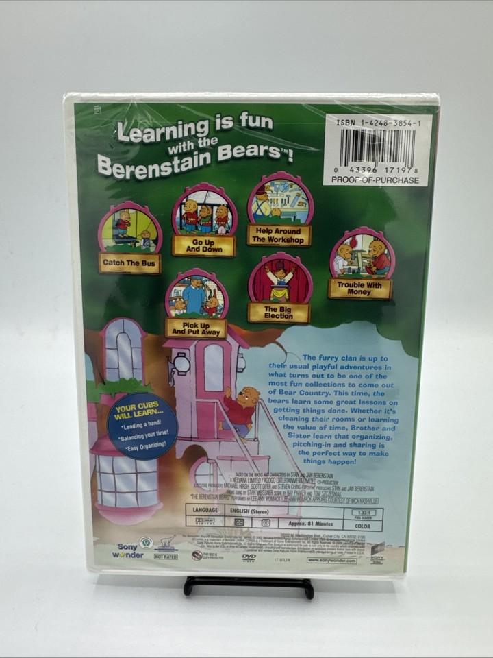 Berenstain Bears - Get Organized (DVD, 2007) New Sealed Children Kids ...