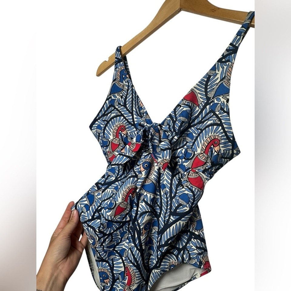 Tory Burch | Printed One Piece Swimsuit | Tie Front | Tropical | Size ...