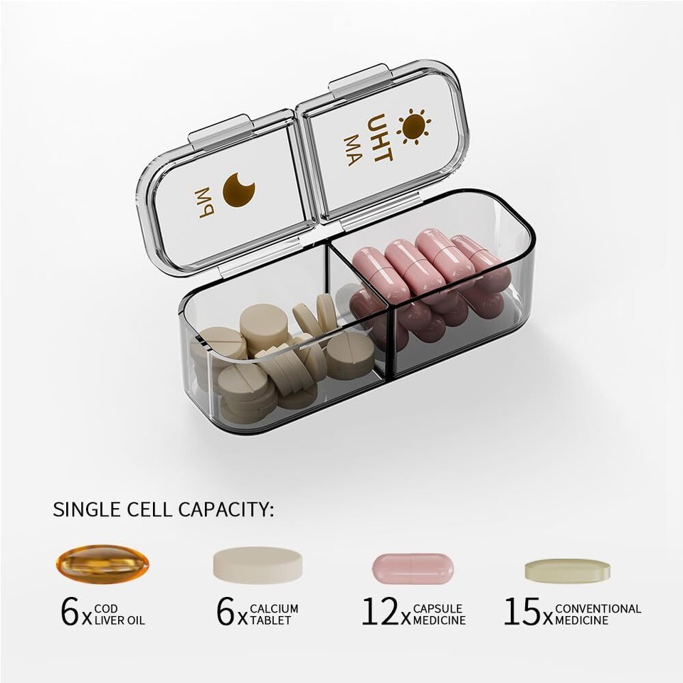 Weekly Pill Organiser, 7 Day 2/3 Times A Day, Daily Tablet 7/14/21 ...
