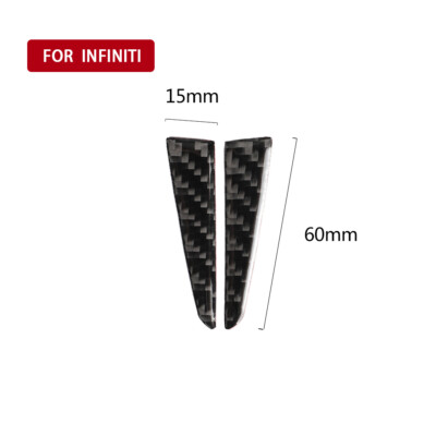 2x Carbon Fiber Steering Wheel Trim Sticker Decor For Infiniti Q50 Q60 ...