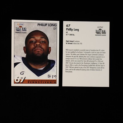 2008 Phillip Long Big 33 Penn "BLUE" High School Football Classic #PA67 ...