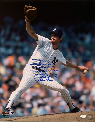 Ron Guidry #49 New York Yankees Autographed 5 Inscription STAT 16x20 ...
