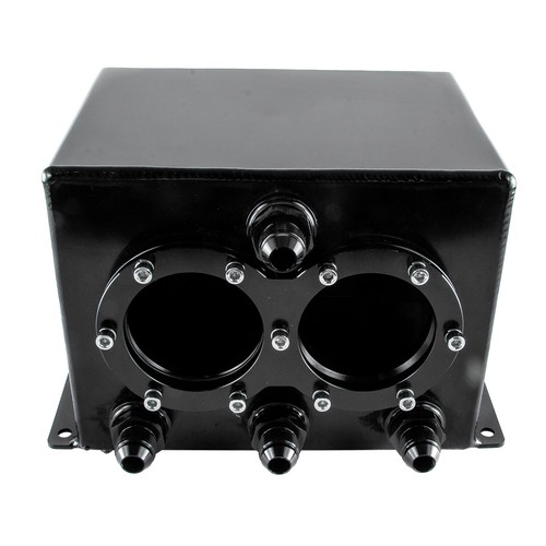 High Flow Dual Billet Aluminum 3L Twin Surge Tank AN8 For 044 External ...