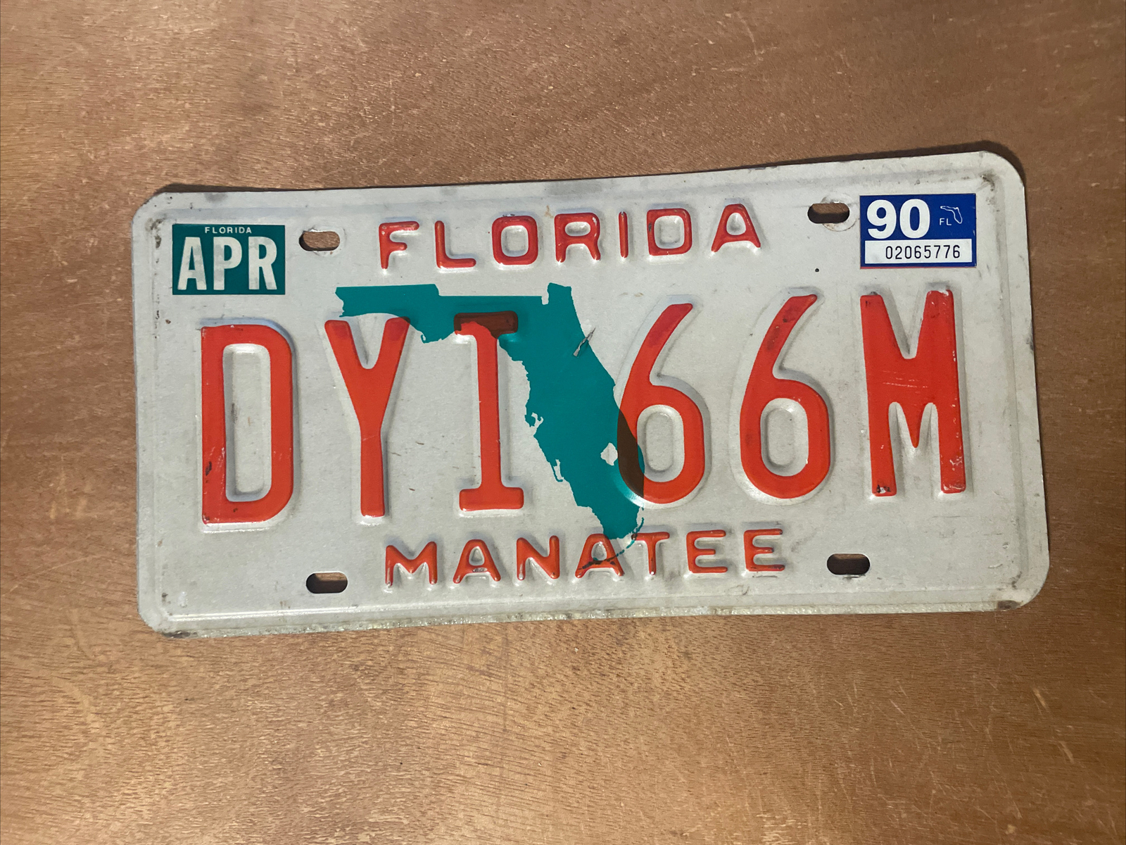 1990 Florida License Plate # DYI 66M Manatee County | eBay