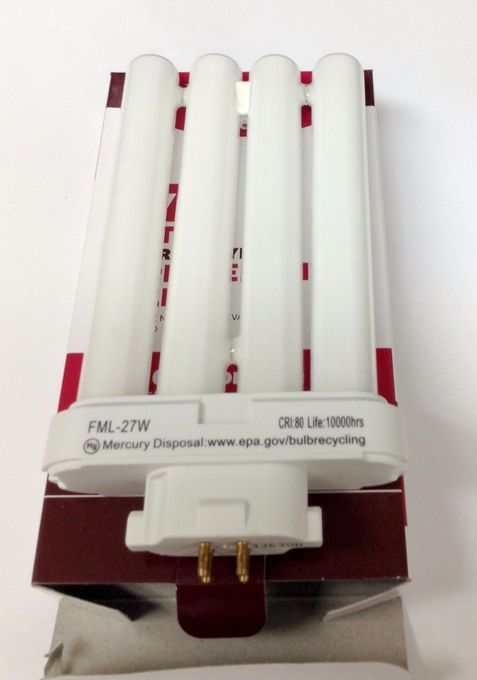 Fluorescent Lamp Replacement Bulb, 27W 6500K T4 FML27 GX10Q Natural ...
