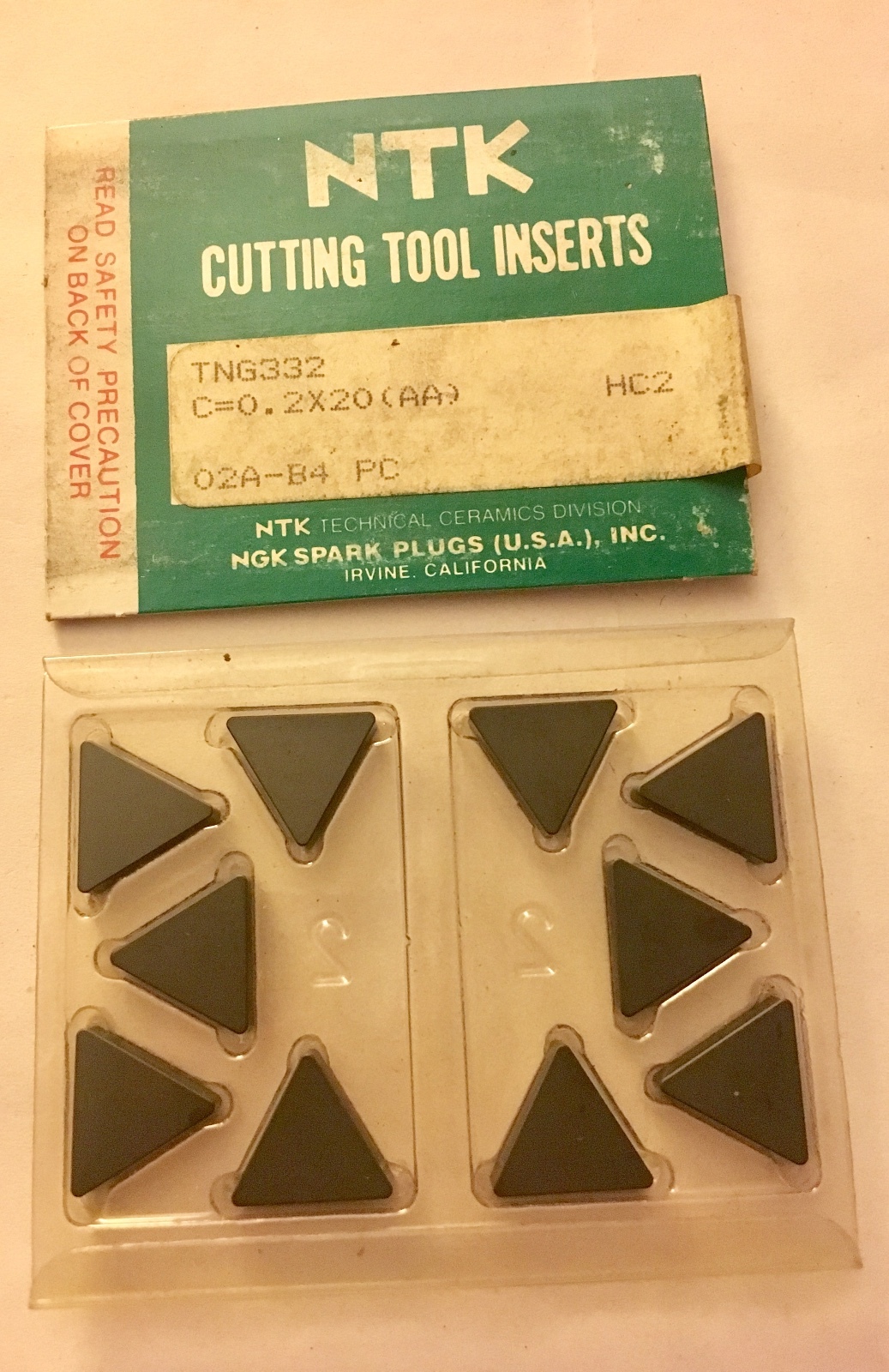 NTK Ceramic Inserts - TNG332 HC2 C=0.2X20 (AA) - Qty. 10 NEW | eBay