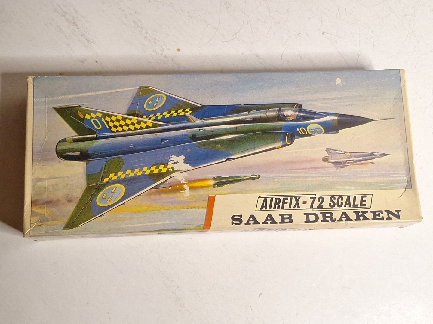 Vintage AIRFIX -SAAB DRAKKEN Swedish Fighter Jet Model Kit 1/72 -NEW ...