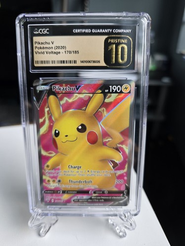 Pokémon Vivid Voltage Pikachu V 170/185 Full Art Super Rare CGC 10 ...