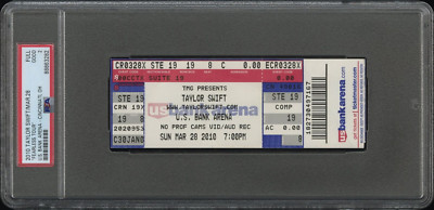 2010 Taylor Swift Fearless Tour FULL Ticket US Bank Arena, OH PSA 2 | eBay