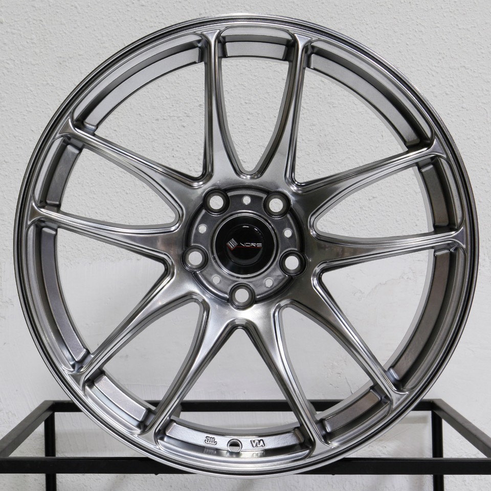 17x8 Hyper Black Wheels Vors TR4 5x114.3 35 (Set of 4) 73.1 ...