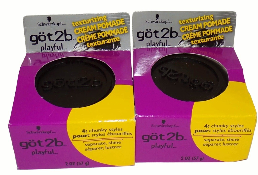 2 X Schwarzkopf Got2b Playful Texture Creme Pomade 4 Chunky Styles NEW ...