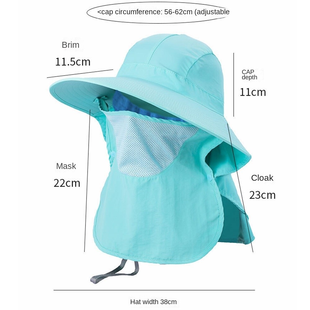 Sun Protection Fisherman Hat Neck Flap Cap Fashion Sunscreen Cap ...