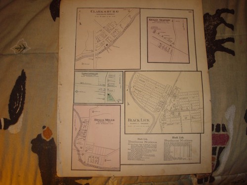 CONEMAUGH TOWNSHIP BLACK LICK PENNSYLVANIA ANTIQUE MAP | eBay