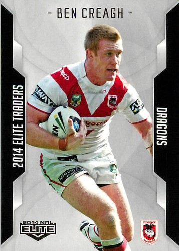 2014 ST GEORGE ILLAWARRA DRAGONS NRL Card BEN CREAGH Elite | eBay Australia