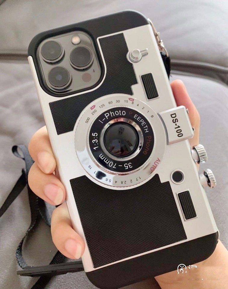 Creative Retro Camera Phone Case for iPhone XS/XR/X/11/12/13/14/Pro Max ...