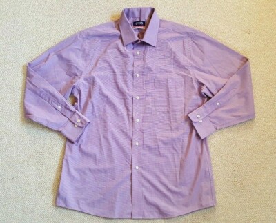 Mens Shirt-CHAPS-RALPH LAUREN-purple/white tweedy cotton bld "wrinkle ...