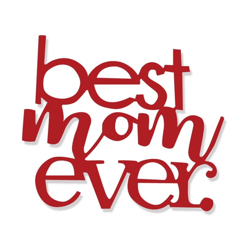 Best Mom Ever Letters Metal Cutting Dies Stencil DIY Scrapbooking ...