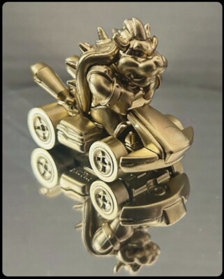 HOT WHEELS MARIO KART BOWSER 1/64 SCALE Custom Gold Painted CHASE RARE ...